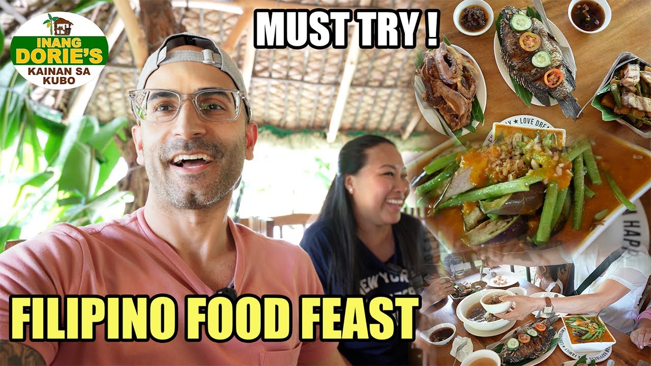 Filipino Food FEAST! - Must Try! Inang Dorie's Kainan sa Kubo - YouTube