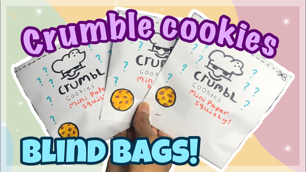 OPENING DIY CRUMBL COOKIES PAPER SQUISHY BLIND BAGS! - YouTube