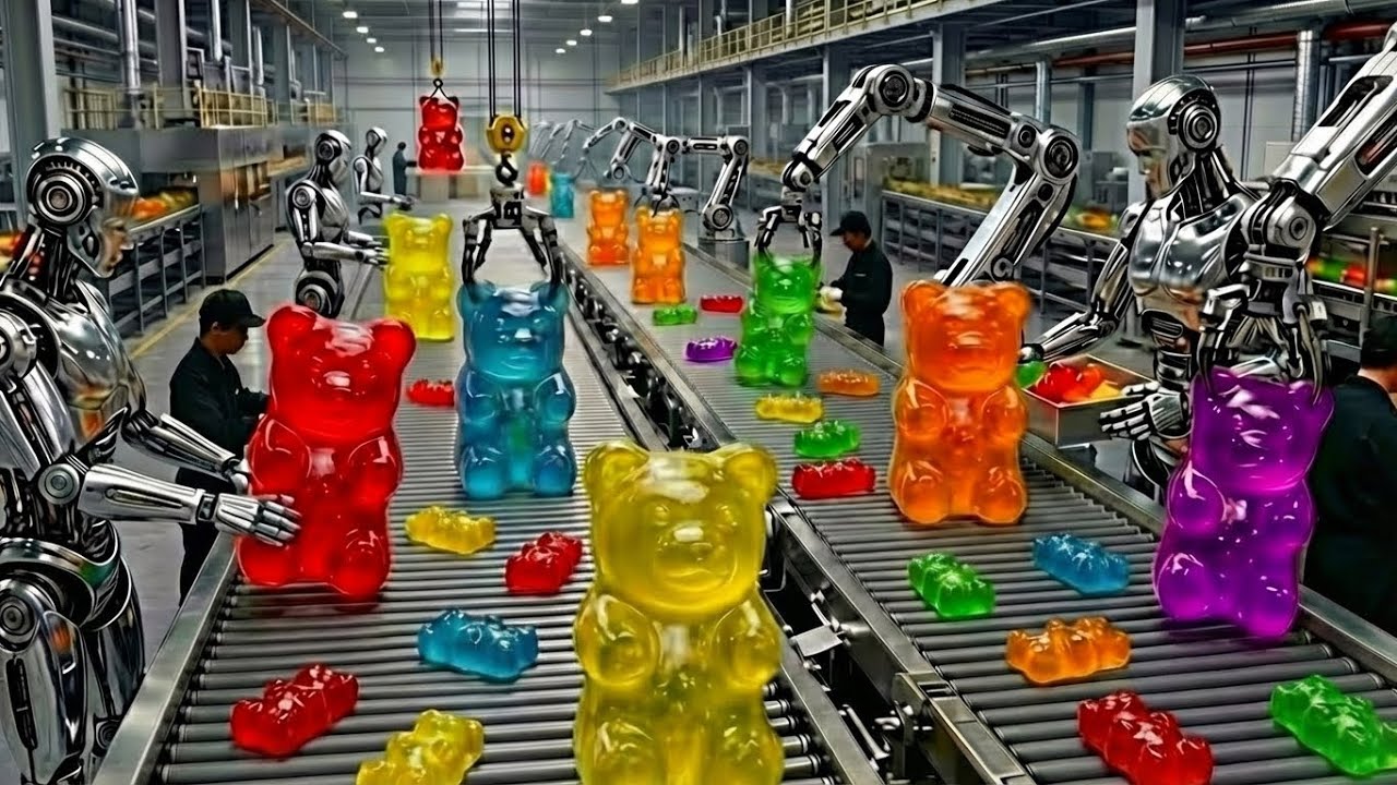 How Millions of Gummy Bears Are Made in an Automated Candy Factory Full ...