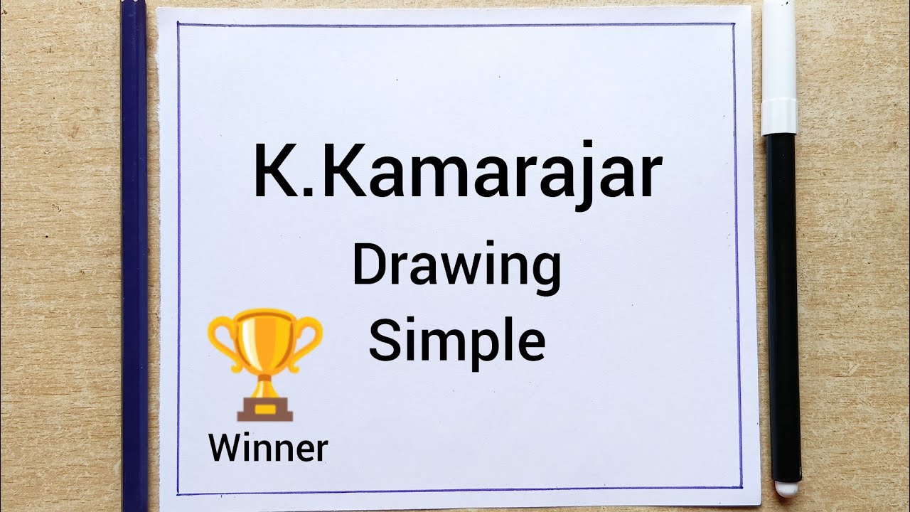 Kamarajar Drawing Easy || Kumarswami Kamarajar Drawing Easy Steps || K ...
