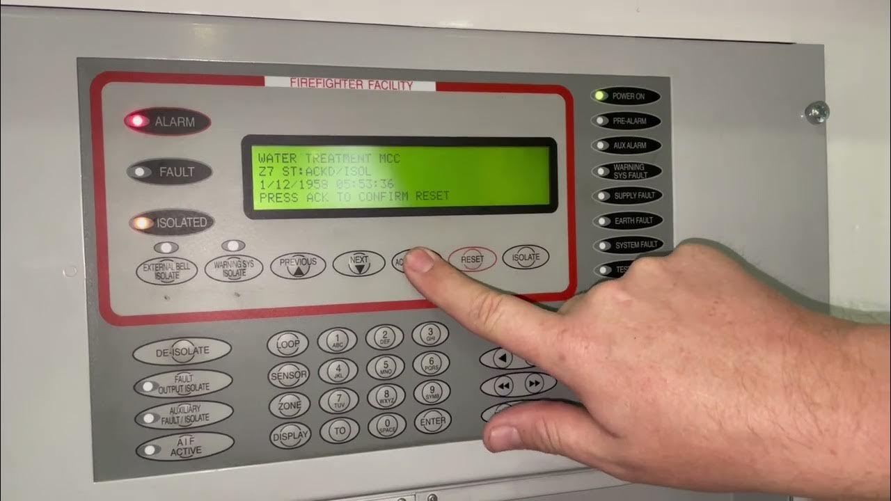 Resetting AMPAC Fire Finder false fire/smoke alarm. - YouTube