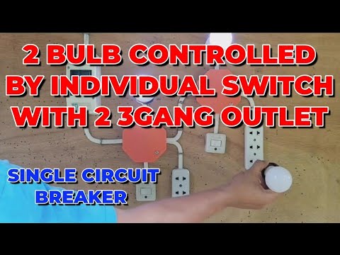 SINGLE CIRCUIT BREAKER, 2 BULB CONTROLLED BY INDIVIDUAL SWITCH WITH 2 ...