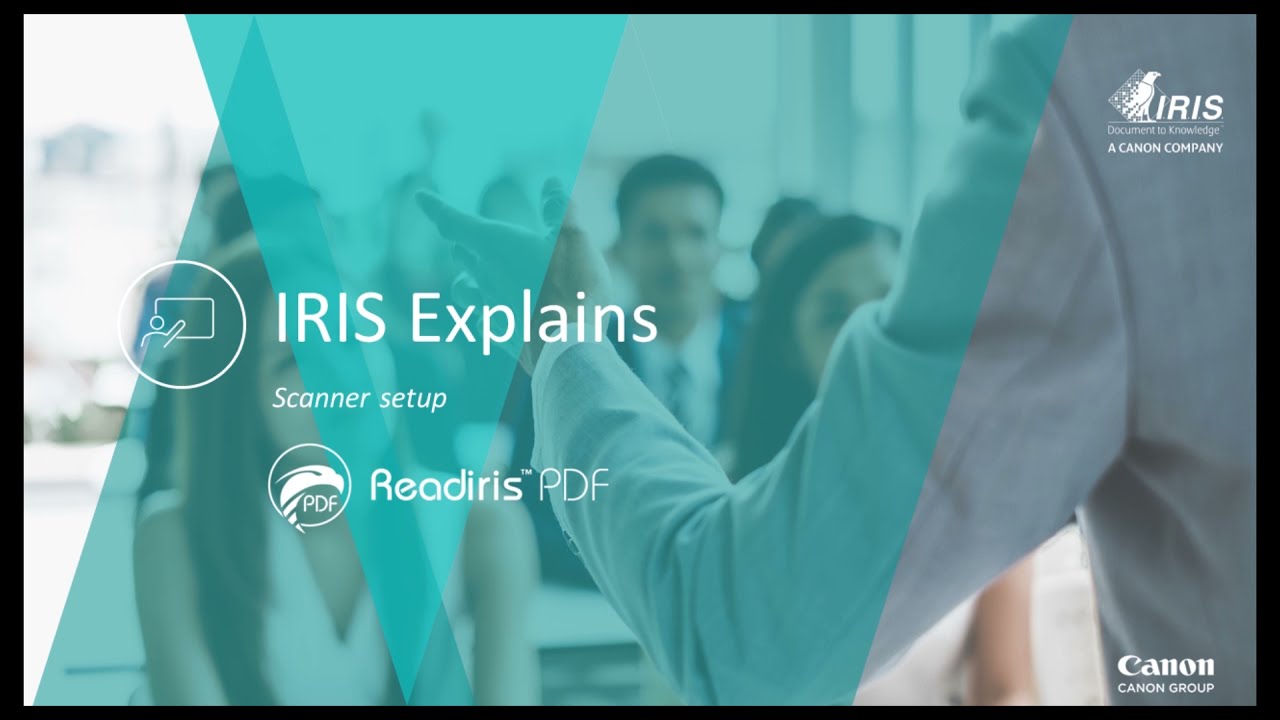 Readiris PDF - How to setup your scanner - YouTube