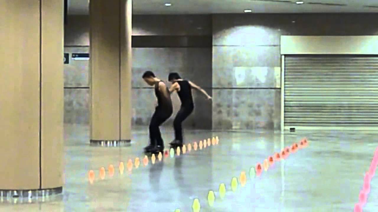 Dubstep pair slalom practice Wukai And Terence - YouTube
