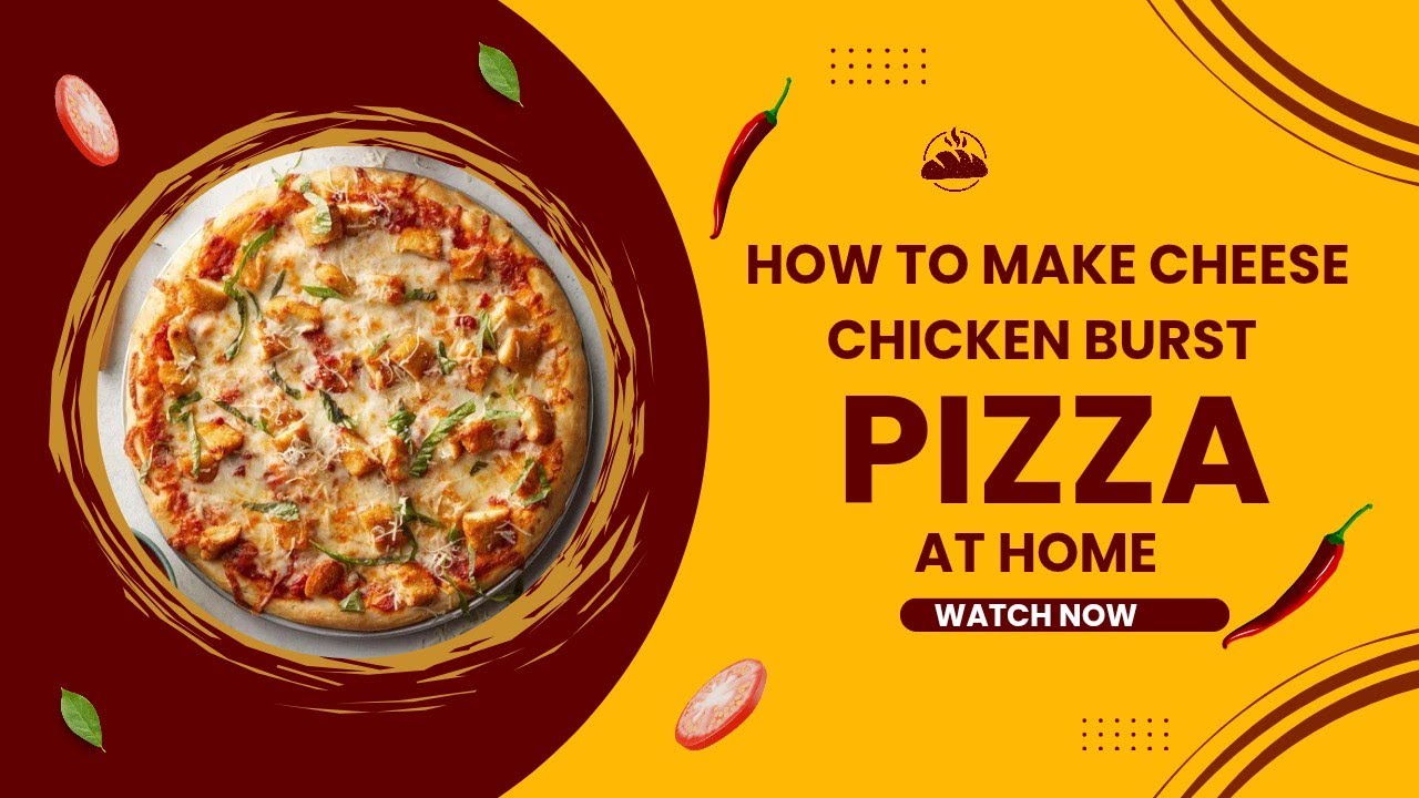 CHICKEN BURST PIZZA IN TAWA | Homemade Chicken Pizza Recipe | Chicken ...