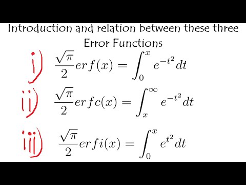 Introduction and relation between some error functions erf(x), erfc(x), erfi(x)