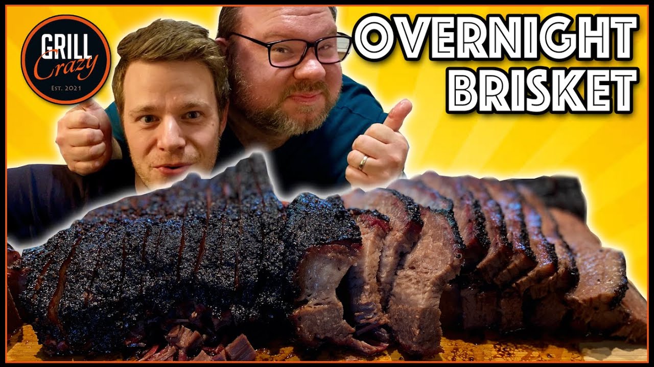 Smoking a Brisket OVERNIGHT in 5 Easy Steps! | Grill Crazy - YouTube