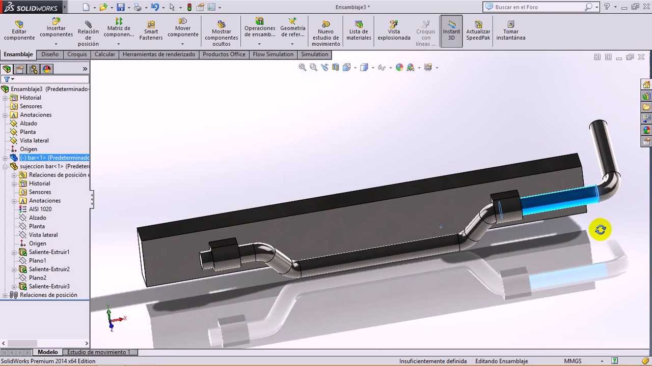 Solidworks assembly Torsion bar - YouTube