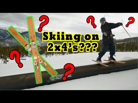 Skiing On 2x4's?!? - YouTube