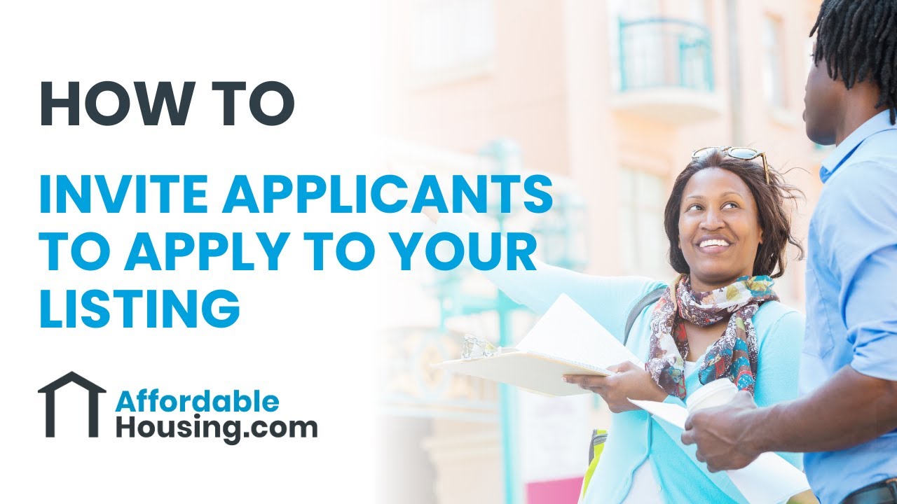 How to Invite Applicants to Apply to your Listing - YouTube