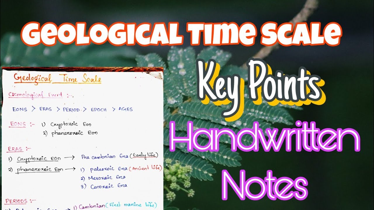 Geological Time Scale | Handwritten notes | Easy Explanation - YouTube