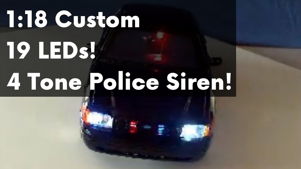 1:18 Undercover Custom Police Car with 21 LED Lights and 4 Tone Police ...