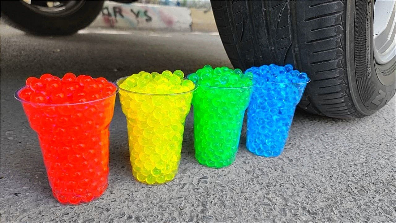 Running Over Stuff With Car | Car vs Orbeez, Toys, Slime, Balloons ...