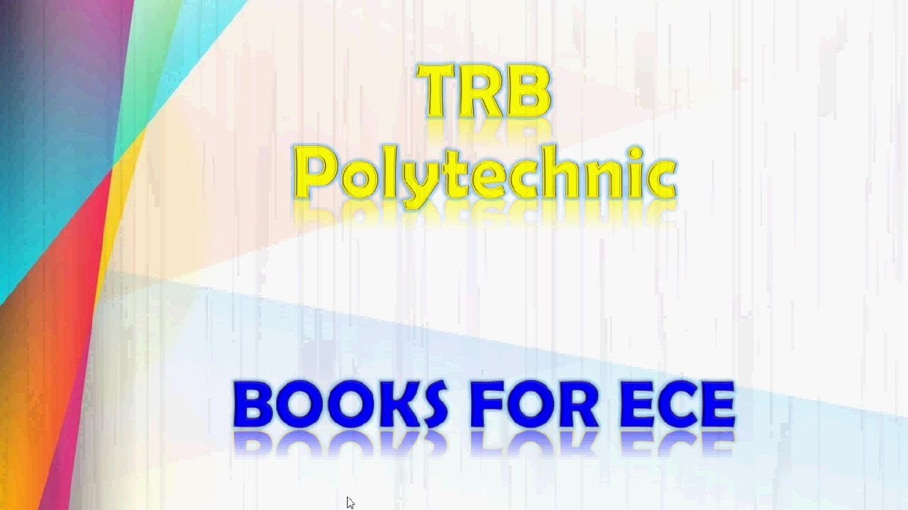 TRB Polytechnic Latest Update -ECE|Books for ECE/TRB|GATE books for ECE ...