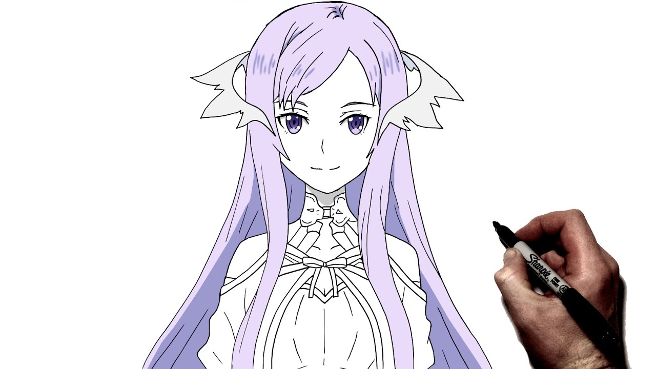 How To Draw Quinella | Step By Step | Sword Art Online - YouTube