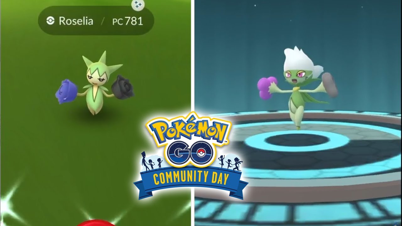 ¡CAPTURO ROSELIA SHINY y EVOLUCIÓN ROSERADE SHINY en el PEOR COMMUNITY ...