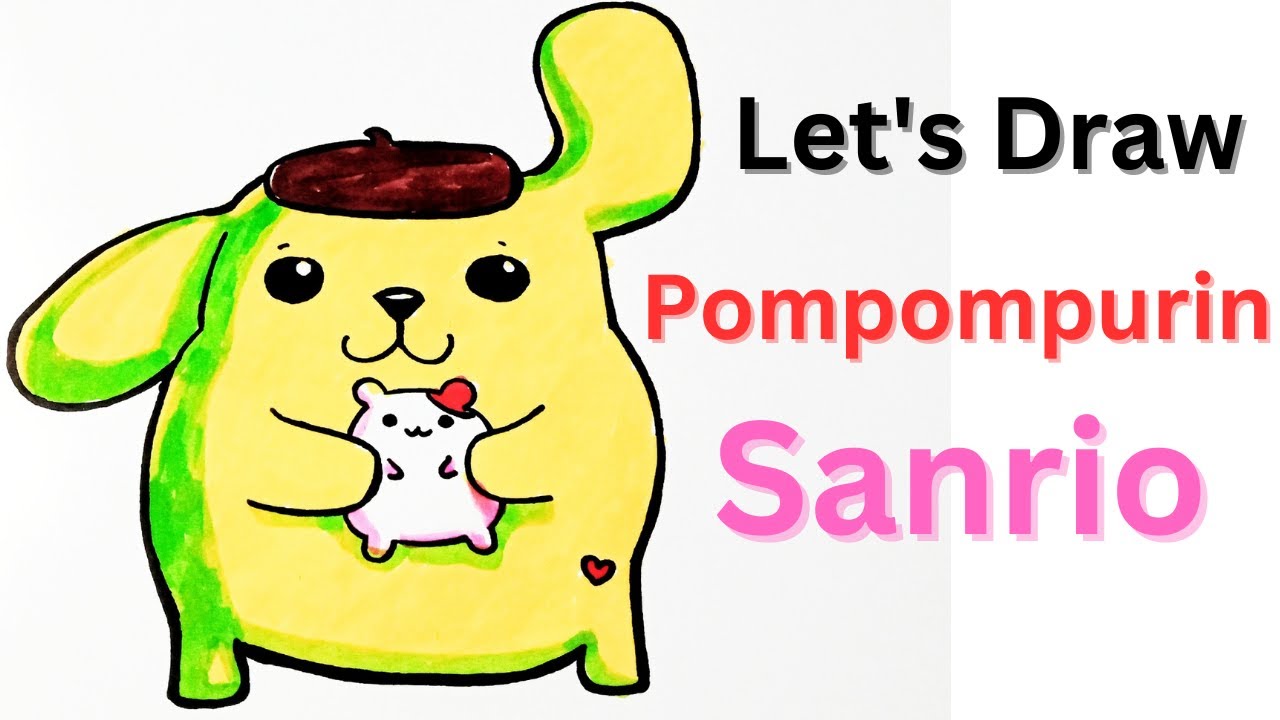 Let's Draw Pompompurin Easy Sanrio #drawsocute #howtodraw - YouTube