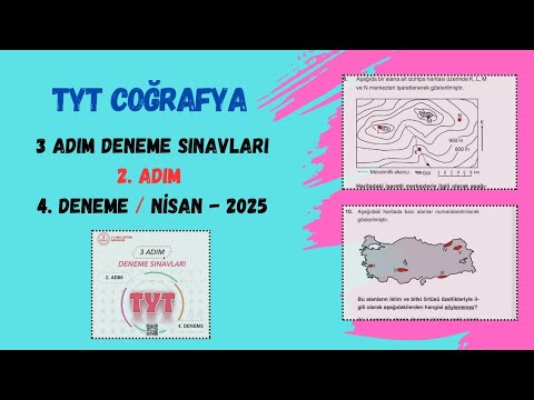 🗺🌐 3 ADIM DENEME SINAVLARI / 2. ADIM /  TYT COĞRAFYA DENEME SINAVI -4