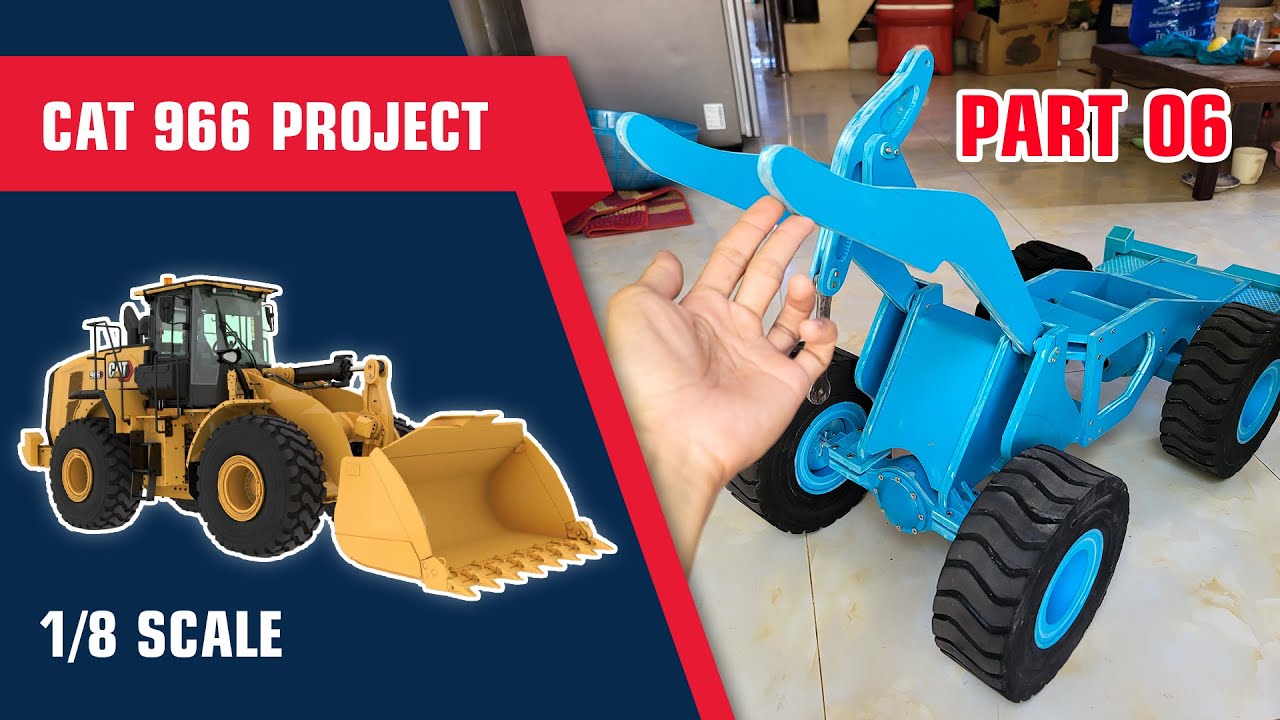 Part 06_RC Wheel Loader CAT 966 1/8 Scale Project - YouTube