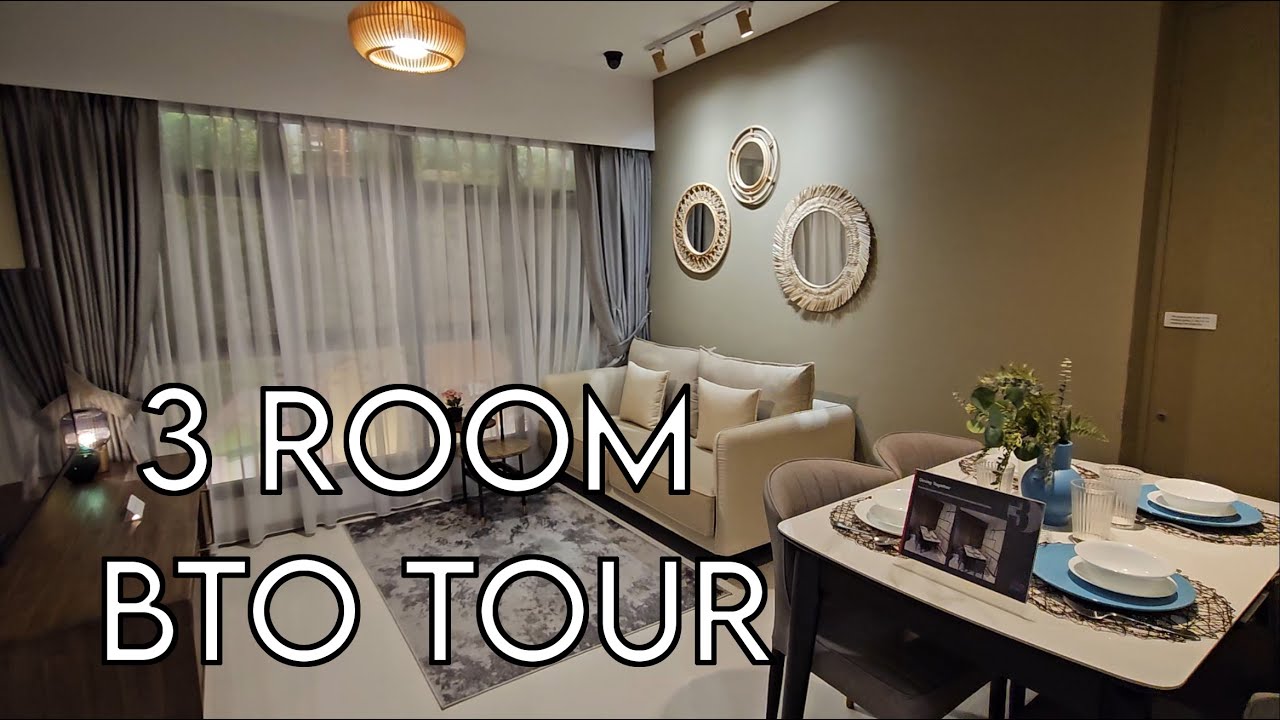 3 Room HDB BTO (66sqm) Show flat House Tour Asian Modern Renovation My ...