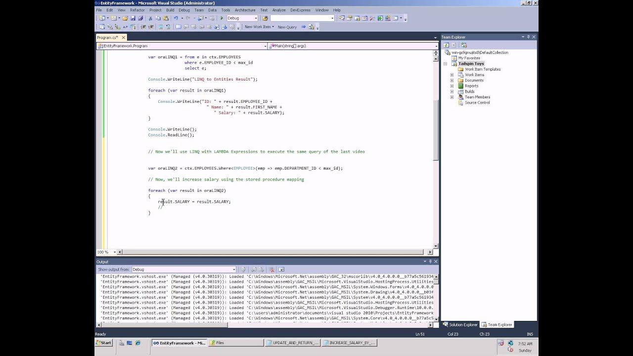 Entity Framework, LINQ & Model-First for the Oracle Database - Part 3 - YouTube