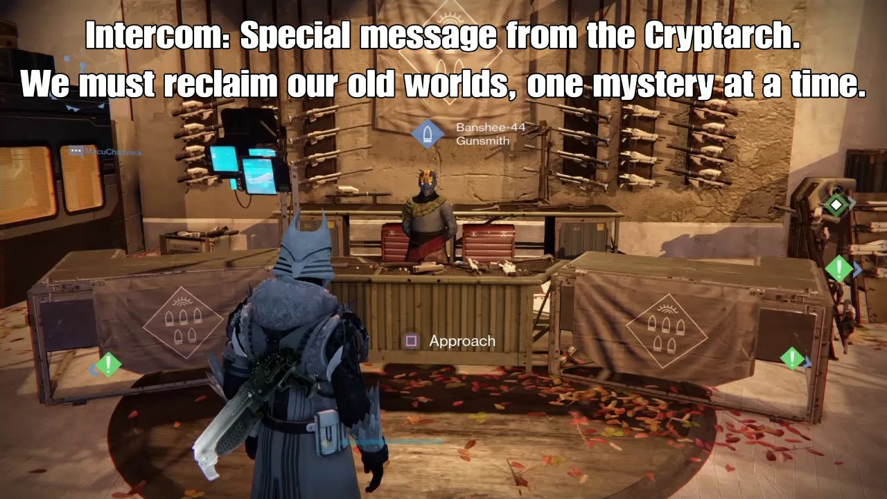 Idle Dialogue, The Tower | Intercom: "Special Message from the Cryptarch" | Destiny - YouTube