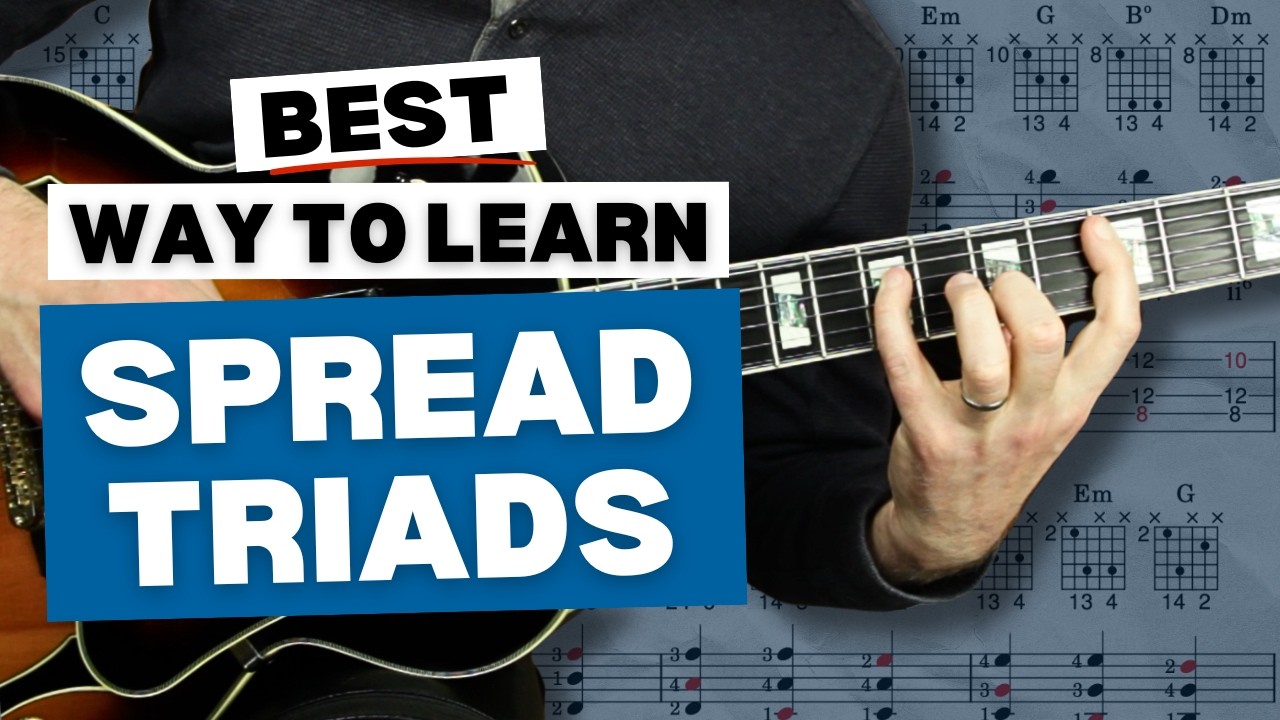 Spread Triads Guitar Etude (This open triad inversions guitar study is ...