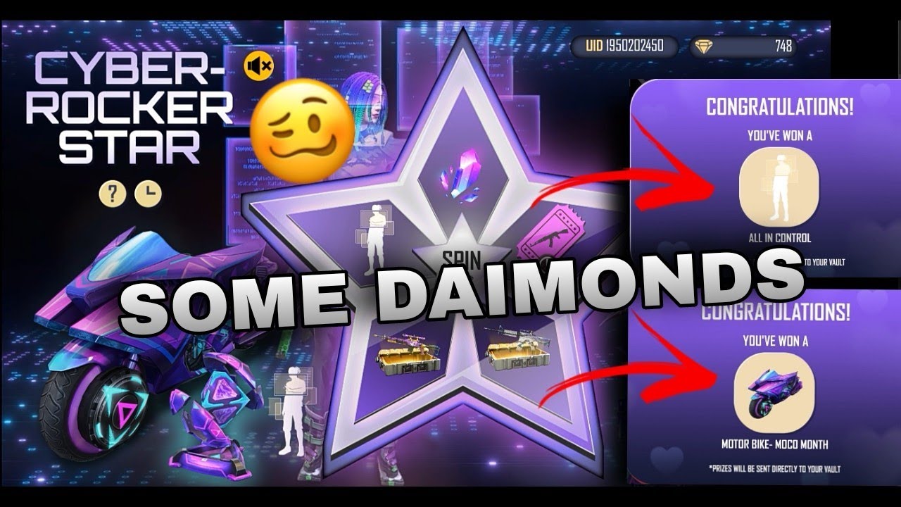 FREE FIRE NEW EVENT | CYBER ROCKER STAR BUNDLE | FREE FIRE EMOTE EVENT ...