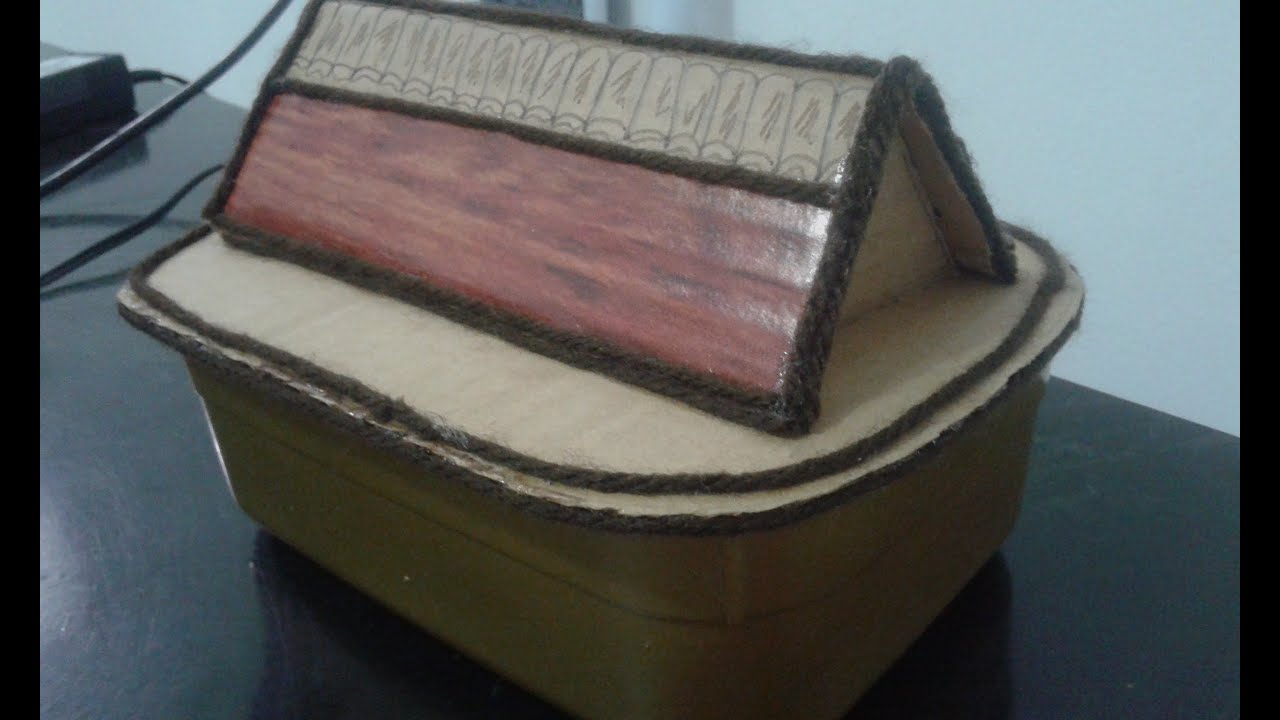 DIY - Meu filho quem fez! A arca de Noé com material reciclado - YouTube