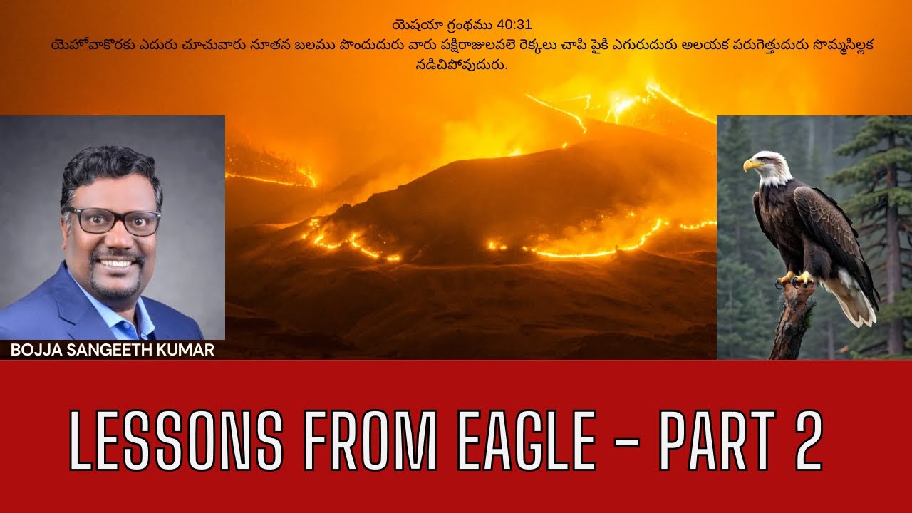 Lessons from the life of Eagle - Part 2 పక్షిరాజు జీవితము నుండి దేవుడు ...