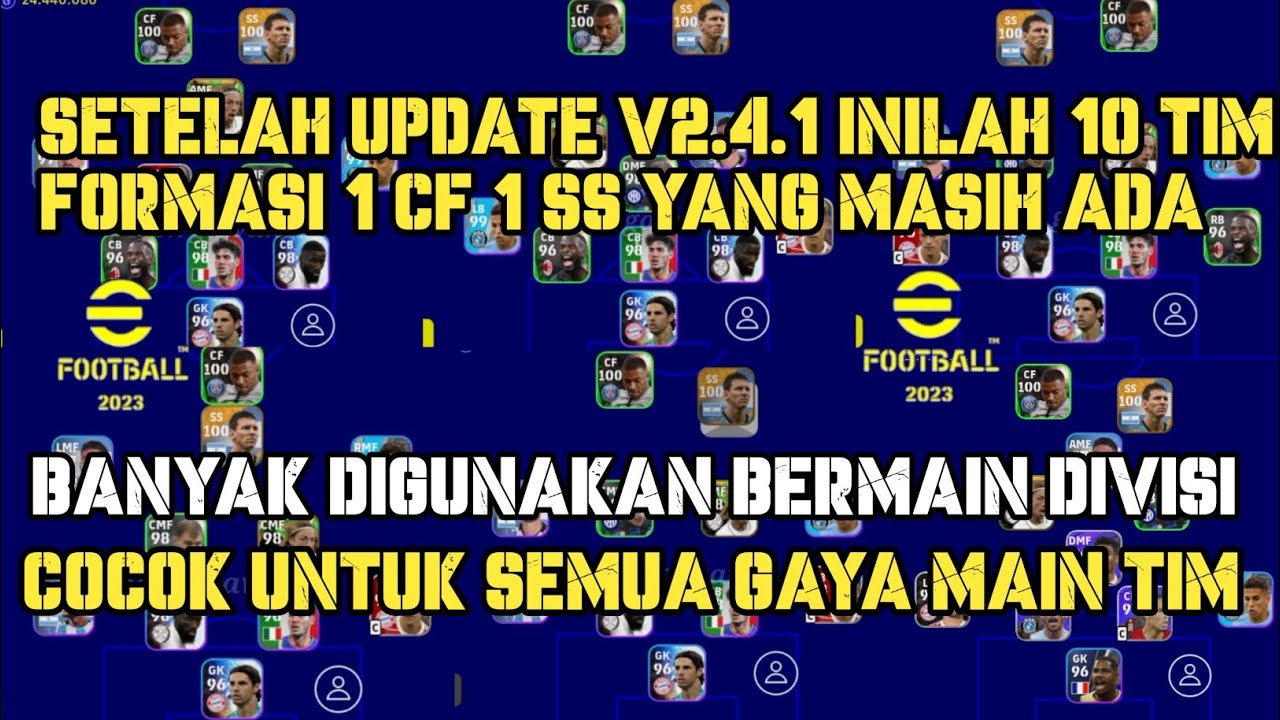 INILAH 10 TIM FORMASI 1 CF 1 SS YANG MASIH EFEKTIF COCOK UNTUK SEMUA ...