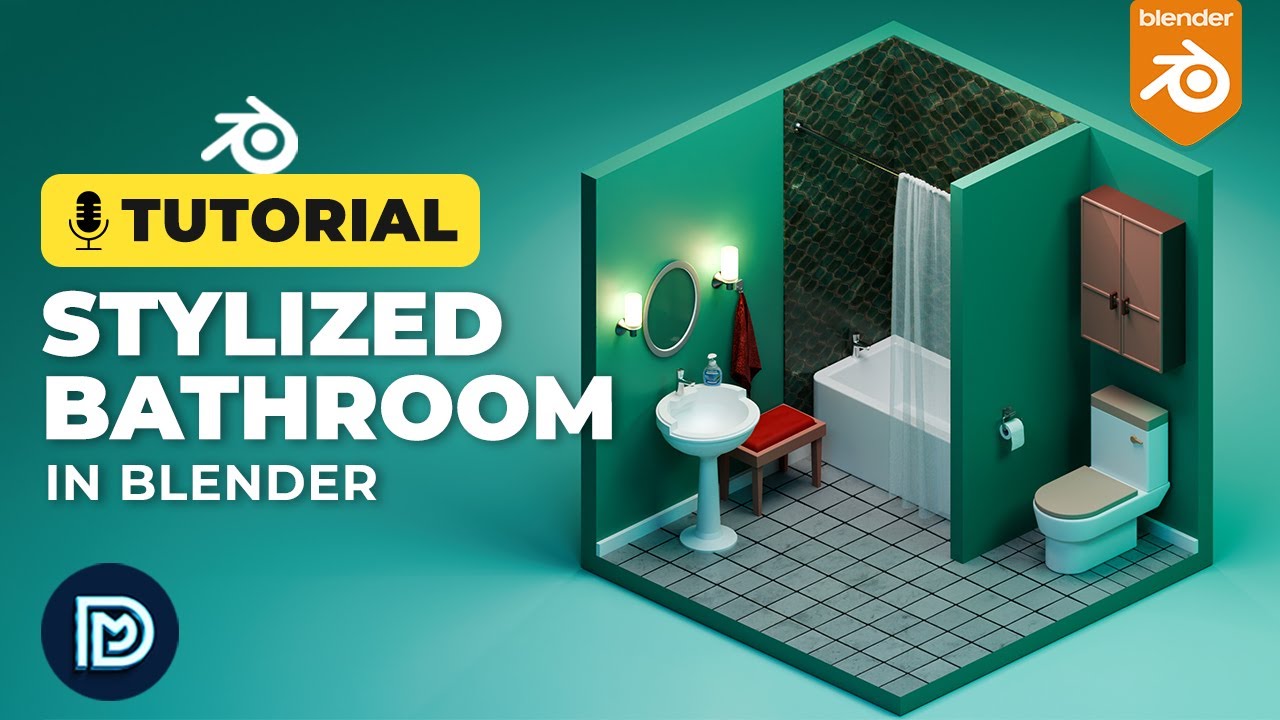 Stylized Bathroom in Blender - 3D Modelling Process - YouTube