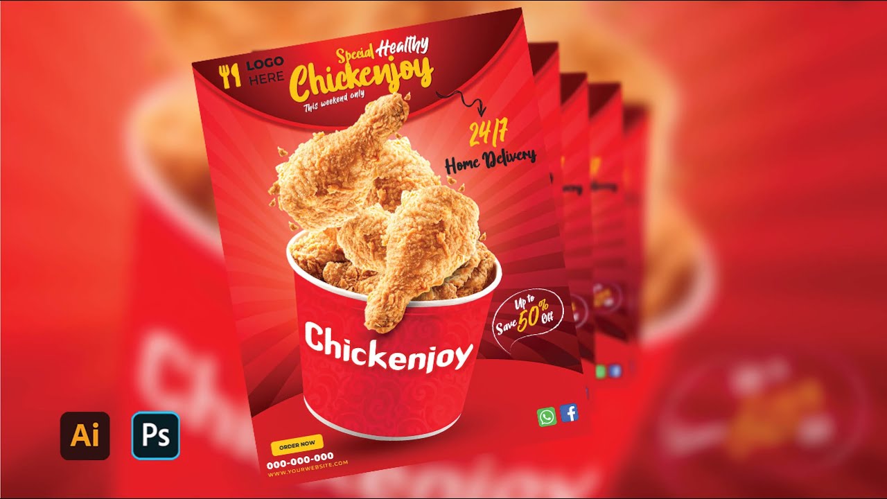HOW TO CREATE CHICKEN JOY BUCKET POSTER IN ADOBE PHOTOSHOP AND ...