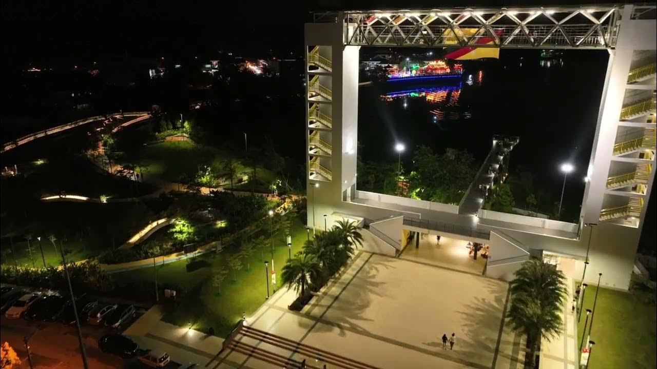 Batu Kawa Riverbank Night View - YouTube