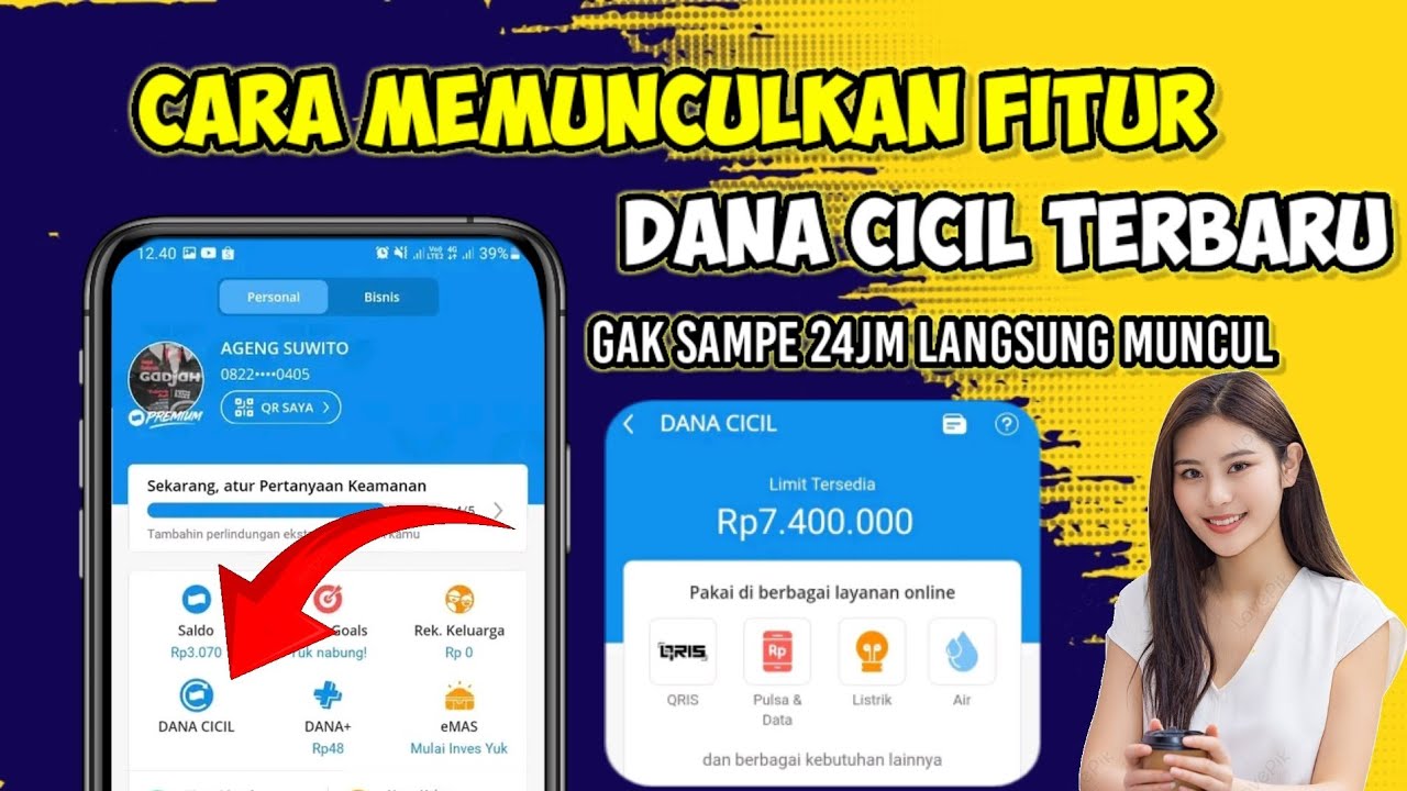 Cara aktifkan fitur dana cicil di aplikasi dana | cara memunculkan dana ...