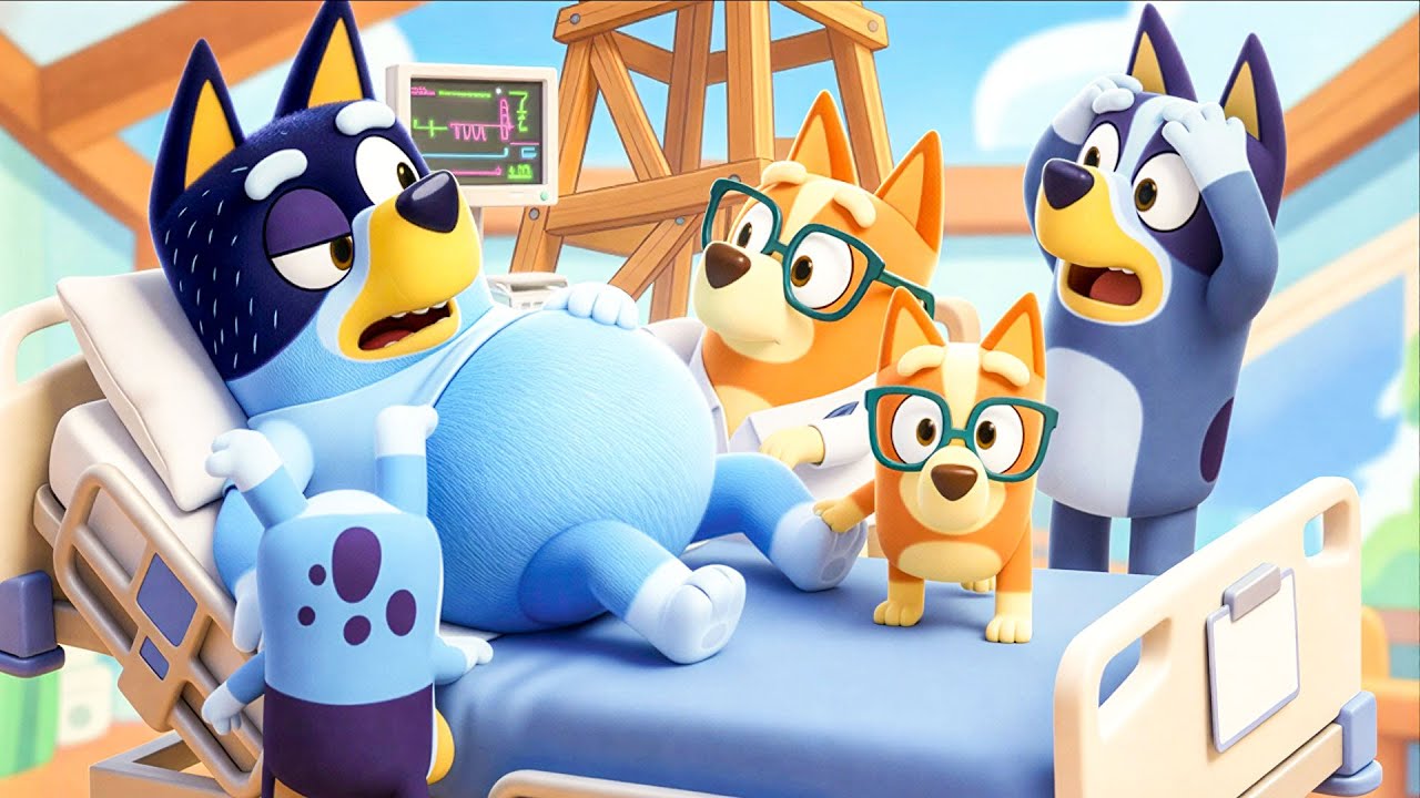 😨WHAT! Did Bluey and Bingo Fart on Pregnant Dad l BLUEY FUNNY ANIMATION ...