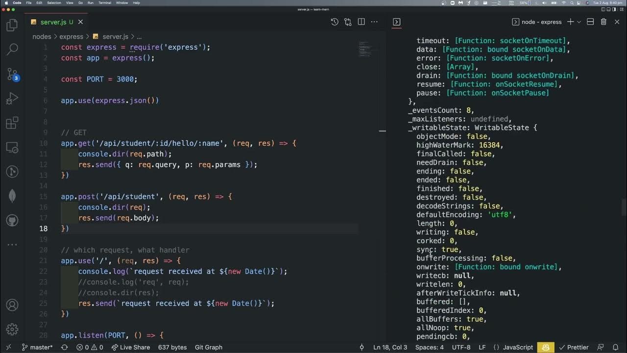 (Bangla) Learn MERN like a pro - Lecture 50 Web concepts 13: Expressjs POST request body json ...