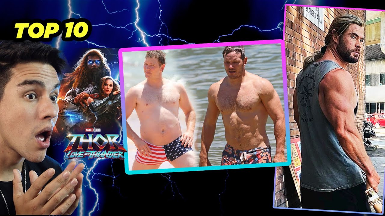 10 MAIORES TRANSFORMAÇÕES DE ATORES DA MARVEL *COMO TER UM shape de ...