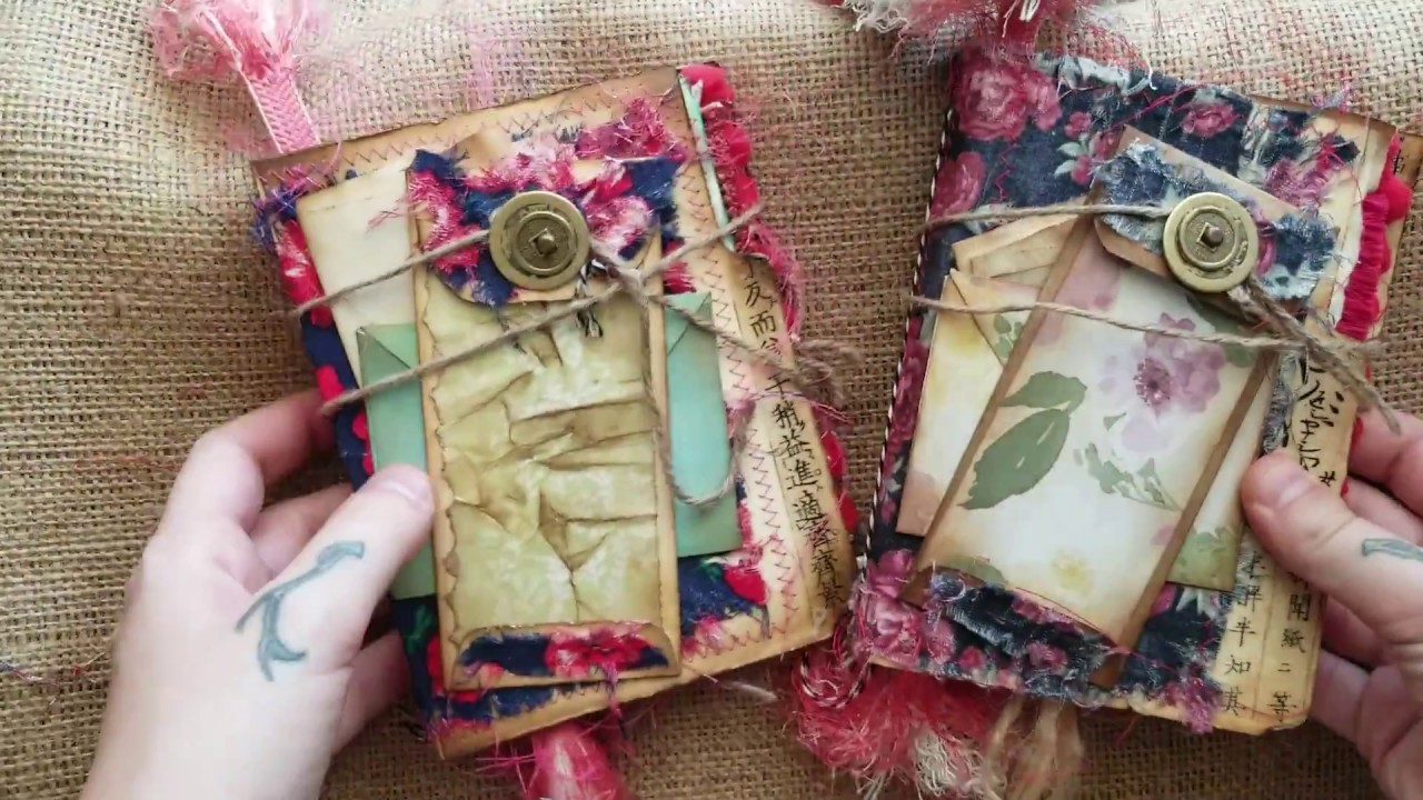 Two mini Asian Inspired Junk Journals - Flip Through - YouTube