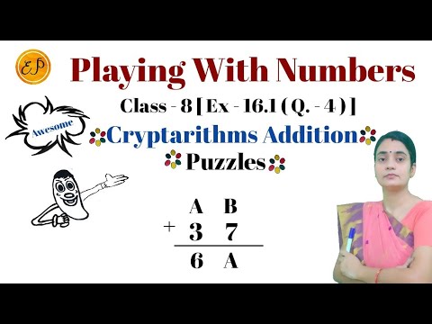 Cryptarithms Addition | Letters for digits|Playing with no.| Puzzles ...