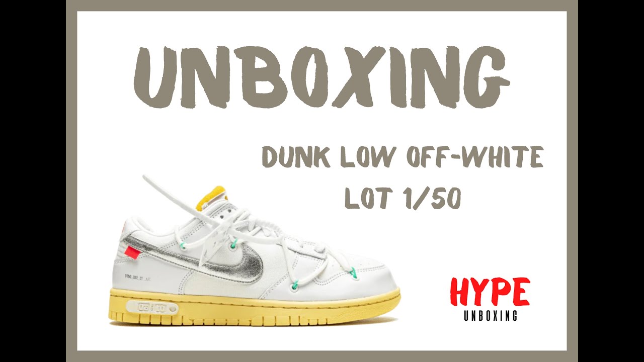 UNBOXING - Dunk Low OW Lot 1/50 - YouTube