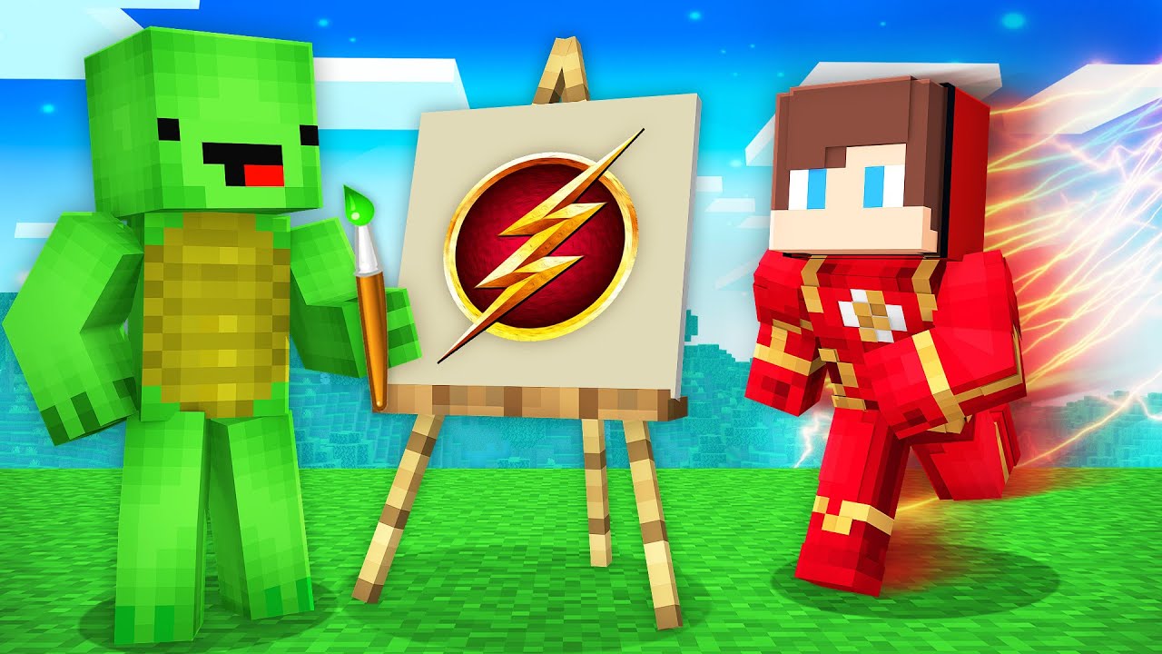 Mikey Use DRAWING MOD for JJ Flash in Minecraft - Maizen - YouTube