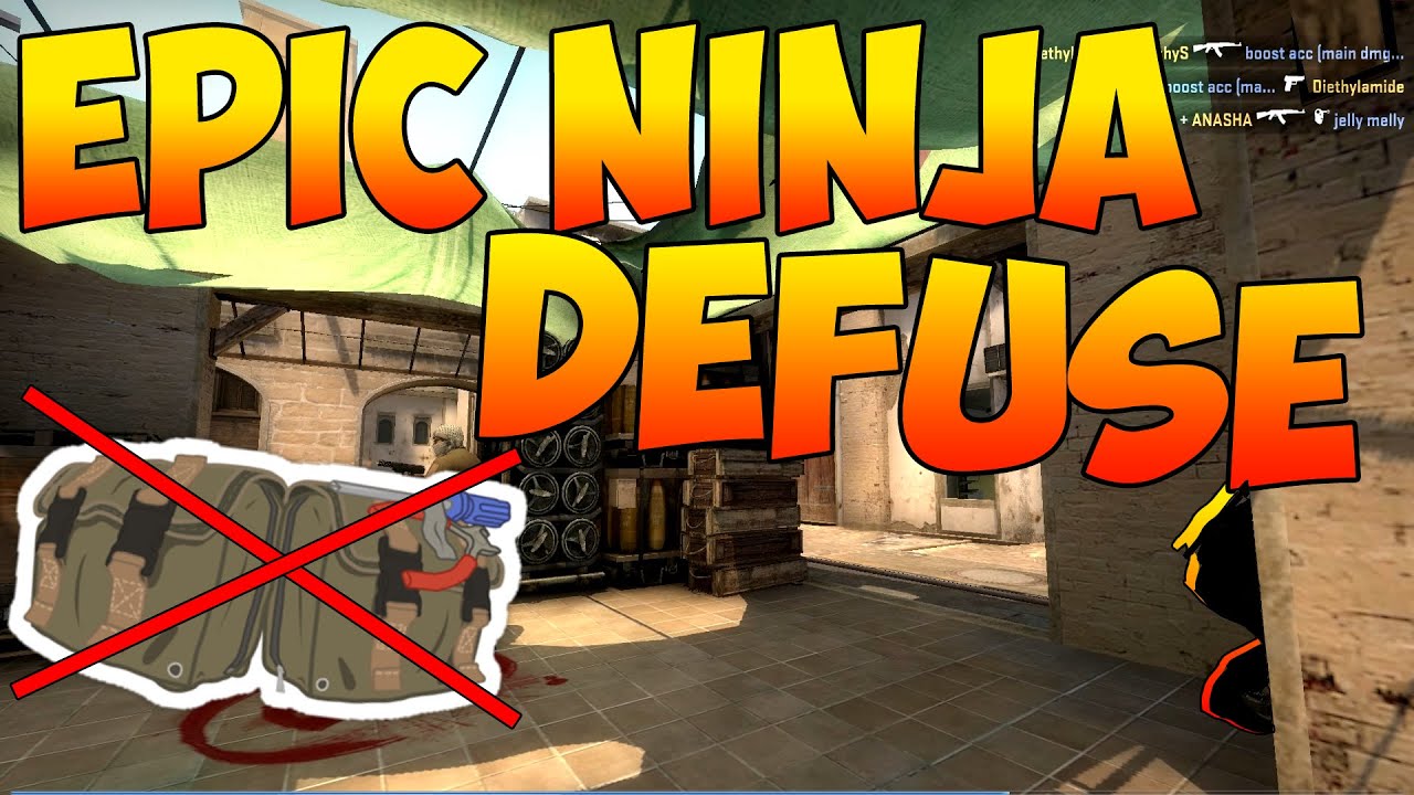 CS:GO - EPIC NINJA DEFUSE NO KIT - YouTube