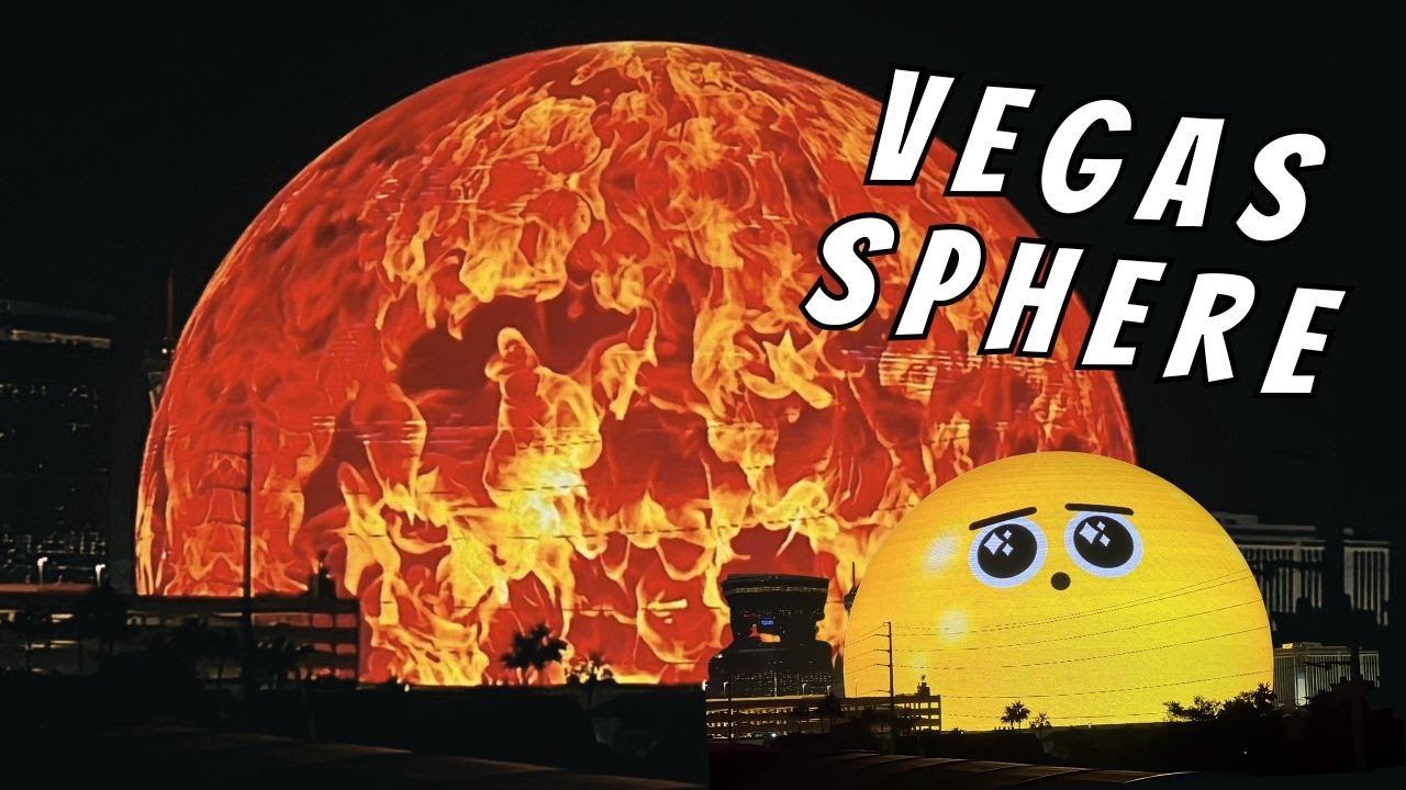 Saturday Night Vegas Sphere Display and Las Vegas Strip Views - YouTube