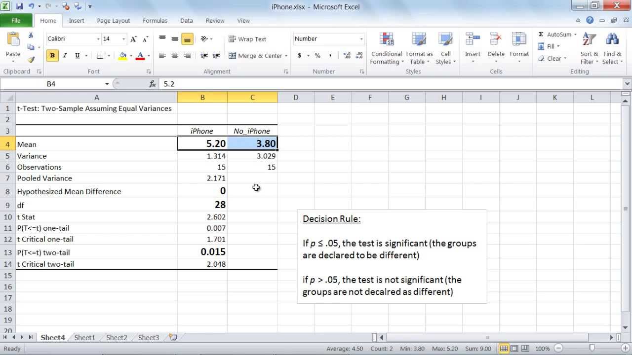 T Test In Excel YouTube t-test-in-excel-youtube