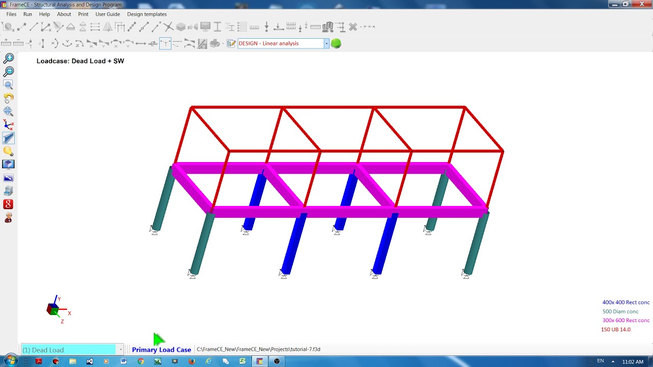 Design of frame members using FrameCE templates - YouTube
