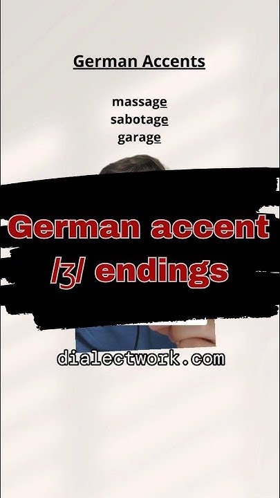 Quick Tip: german accents - /ʒ/ endings - YouTube