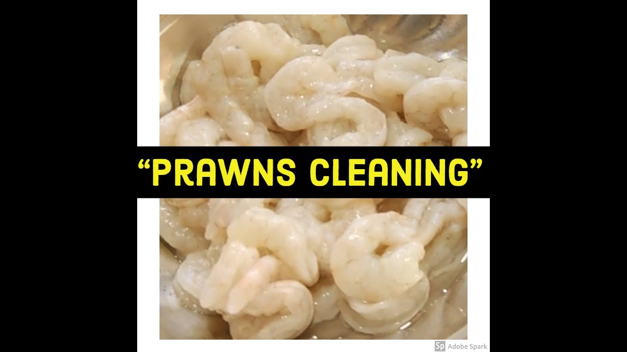 How to clean Deshelled Prawns & Marinate it. - YouTube