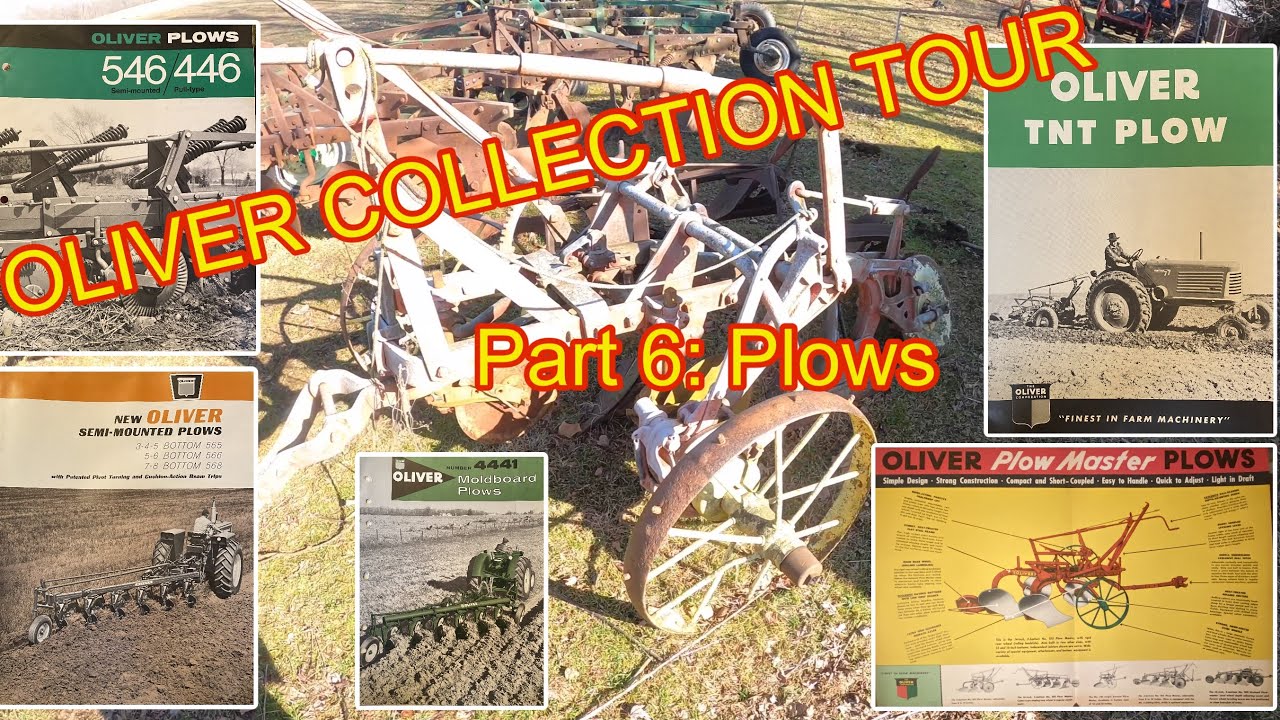 Oliver EQUIPMENT TOUR Part 6: Tractor Drawn PLOWS - YouTube
