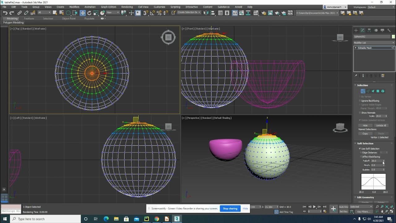 How to make a bowl in 3ds max - YouTube